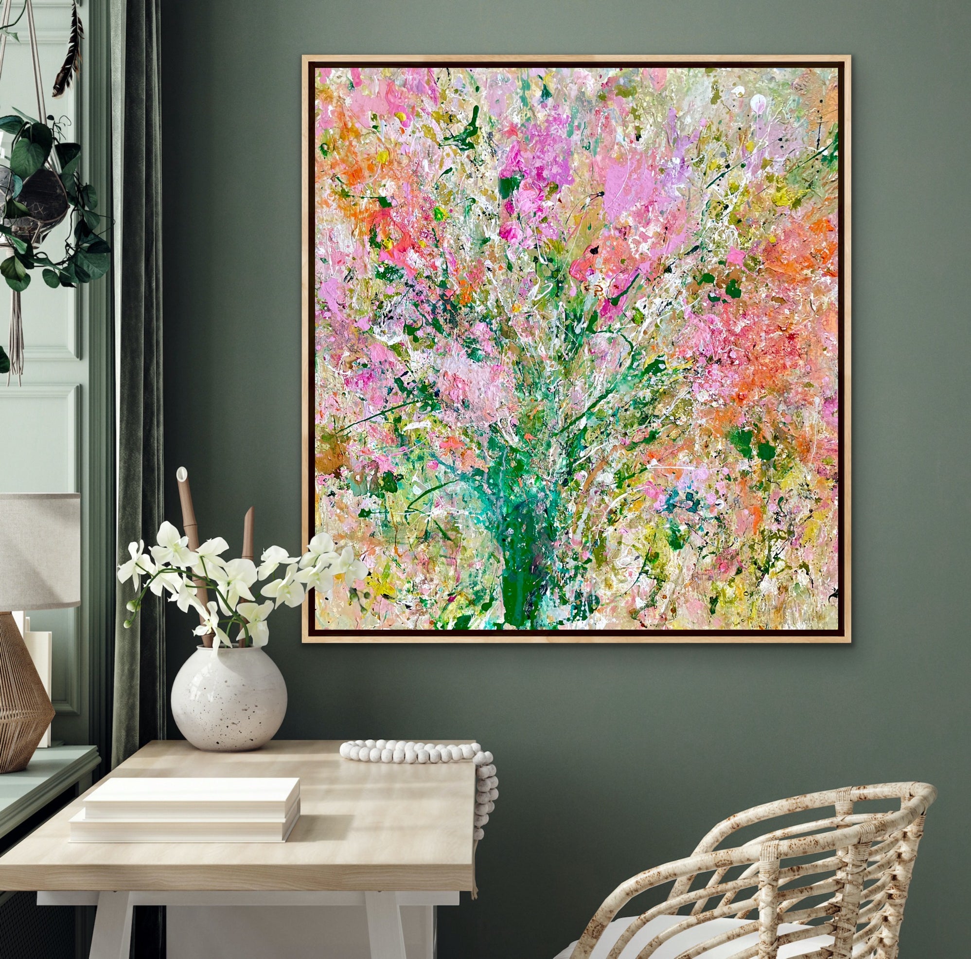 'Wedding Frenzy' I 36 x 36 Painting – lizahathawaymatthews