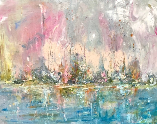 'Labor Day' 18 x 20 Abstract Painting – lizahathawaymatthews